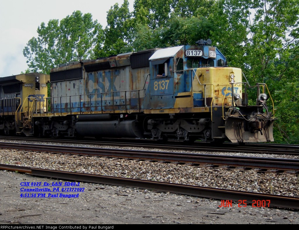 CSX 8137 Ex- L&N 8137 SD40-2 June 25, 2007